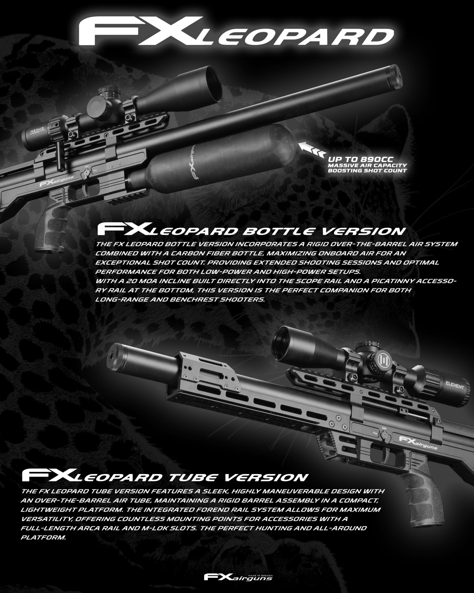 FX Leopard Tube Version Air Gun by FX Airguns - TalonAirguns